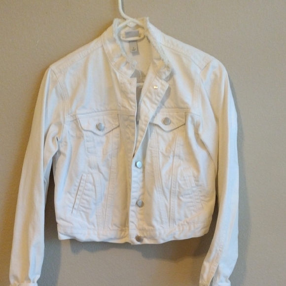 a new day | Jackets & Coats | White Jean Jacket | Poshmark